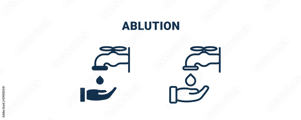 ablution icon. Outline and filled ablution icon from Hygiene and ...