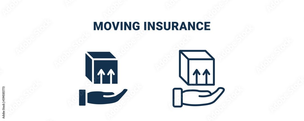 moving insurance icon. Outline and filled moving insurance icon from ...