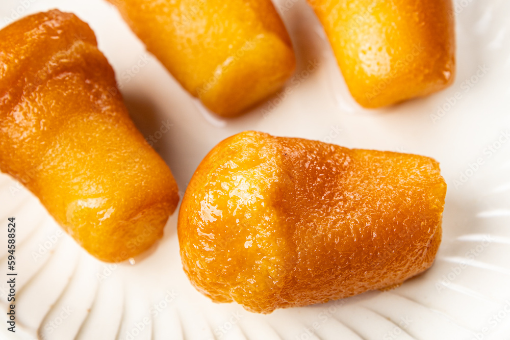 cake baba rum dessert sweet alcohol meal food snack on the table copy ...