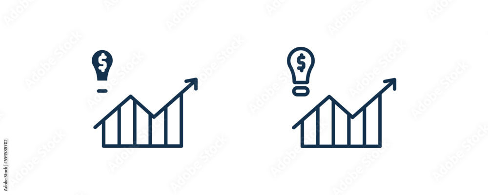demand icon. Outline and filled demand icon from marketing collection ...