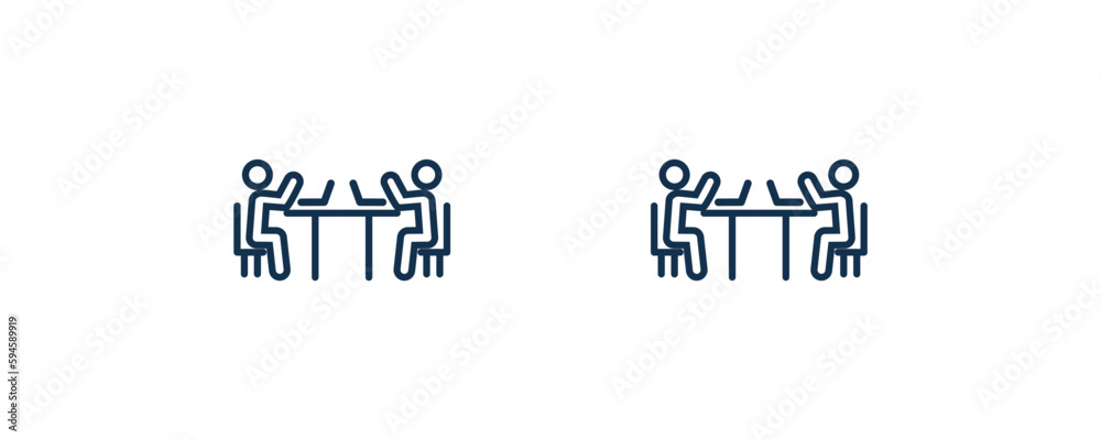 public work icon. Outline and filled public work icon from humans and ...