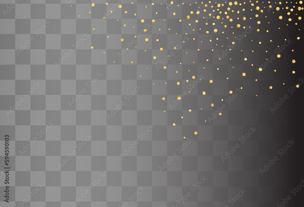 Gold Rain Art Vector Transparent Background. Stock Vector | Adobe Stock