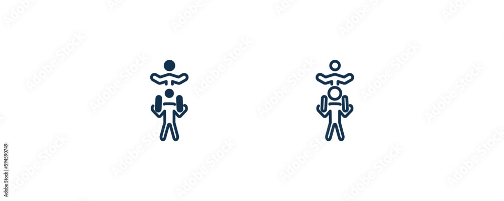 piggyback a kid icon. Outline and filled piggyback a kid icon from ...