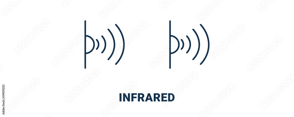 infrared icon. Outline and filled infrared icon from ai and future ...