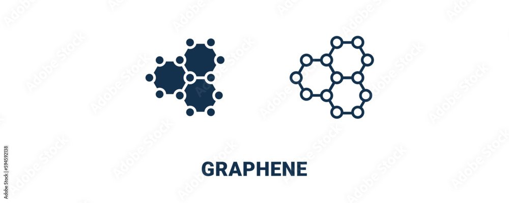 graphene icon. Outline and filled graphene icon from ai and future ...