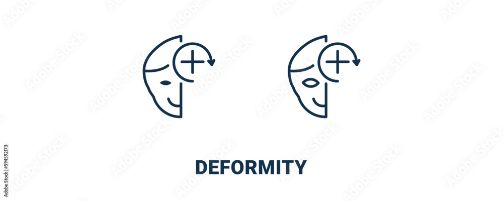 deformity icon. Outline and filled deformity icon from ai and future ...