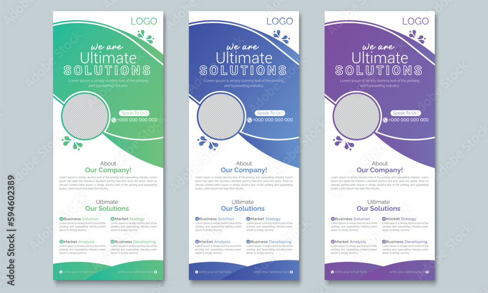 Colorful Stylish Creative Corporate Roll Up Banner Signage Standee ...