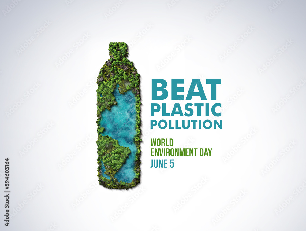 Beatplasticpollution World Environment Day Concept 2023 3d Tree