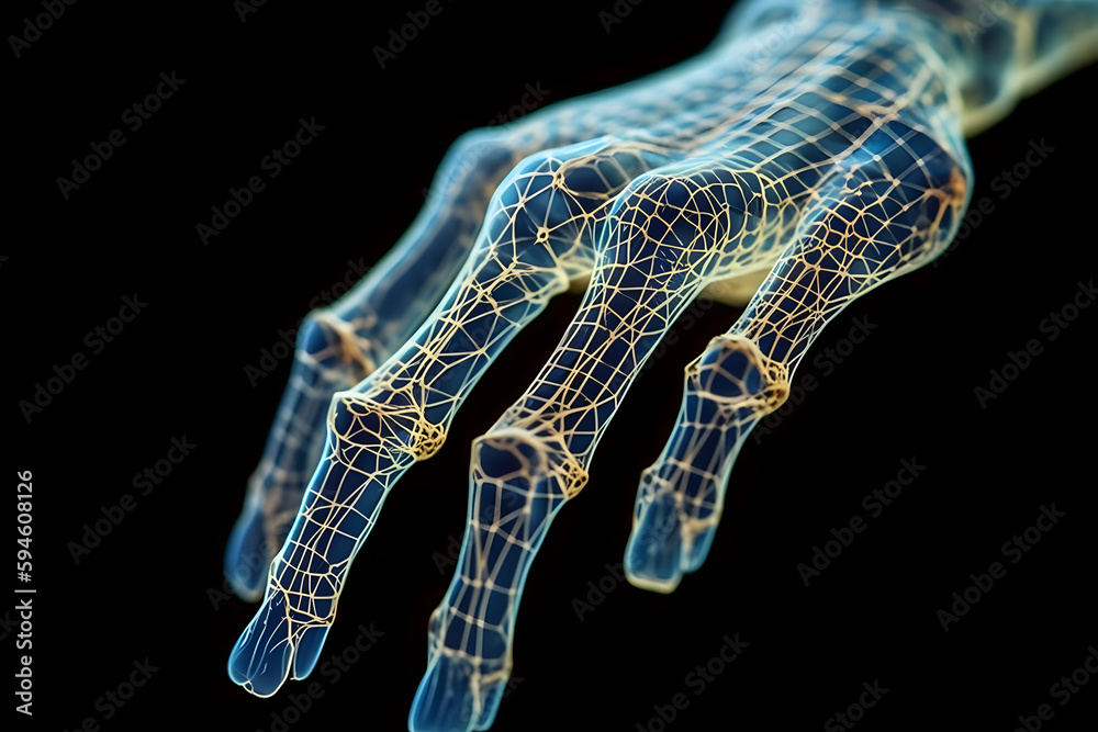 Human Hand as an futuristix X-Ray, made with an generative AI Stock ...