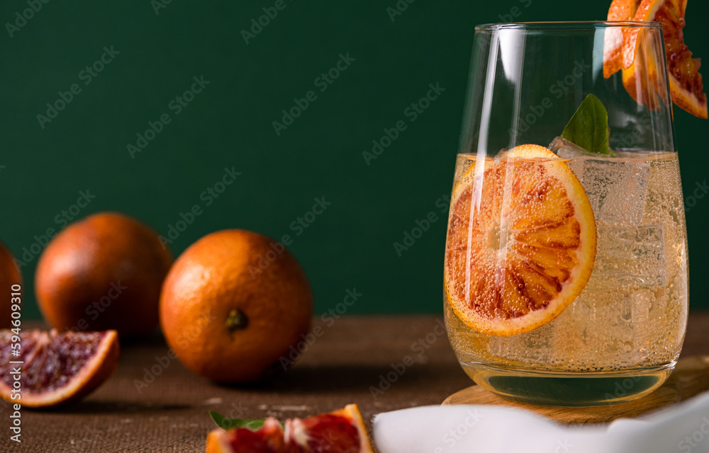 Red Sicilian orange lemonade. Fresh, cool orange lemonade made from ...
