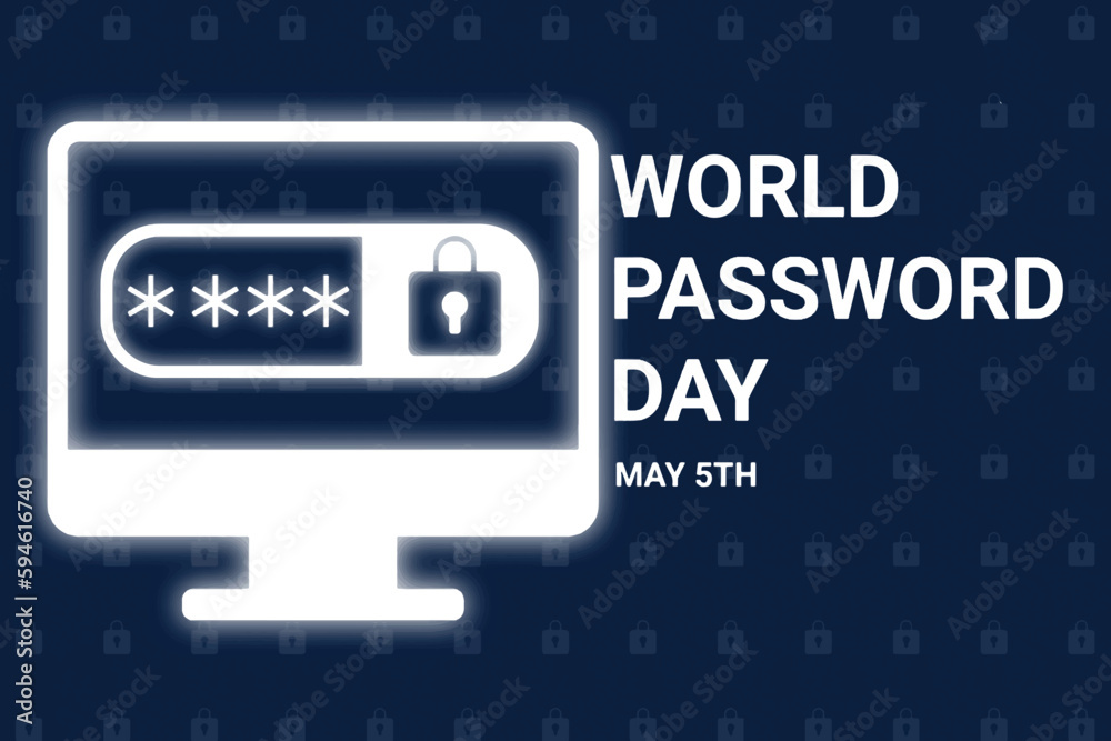 World Password Day. May 5Th. Template for background, banner, card ...