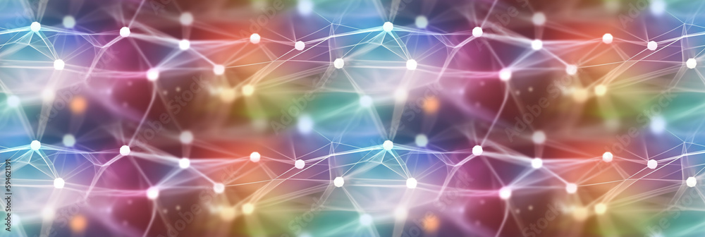 Colorful digital data background with social network connection ...