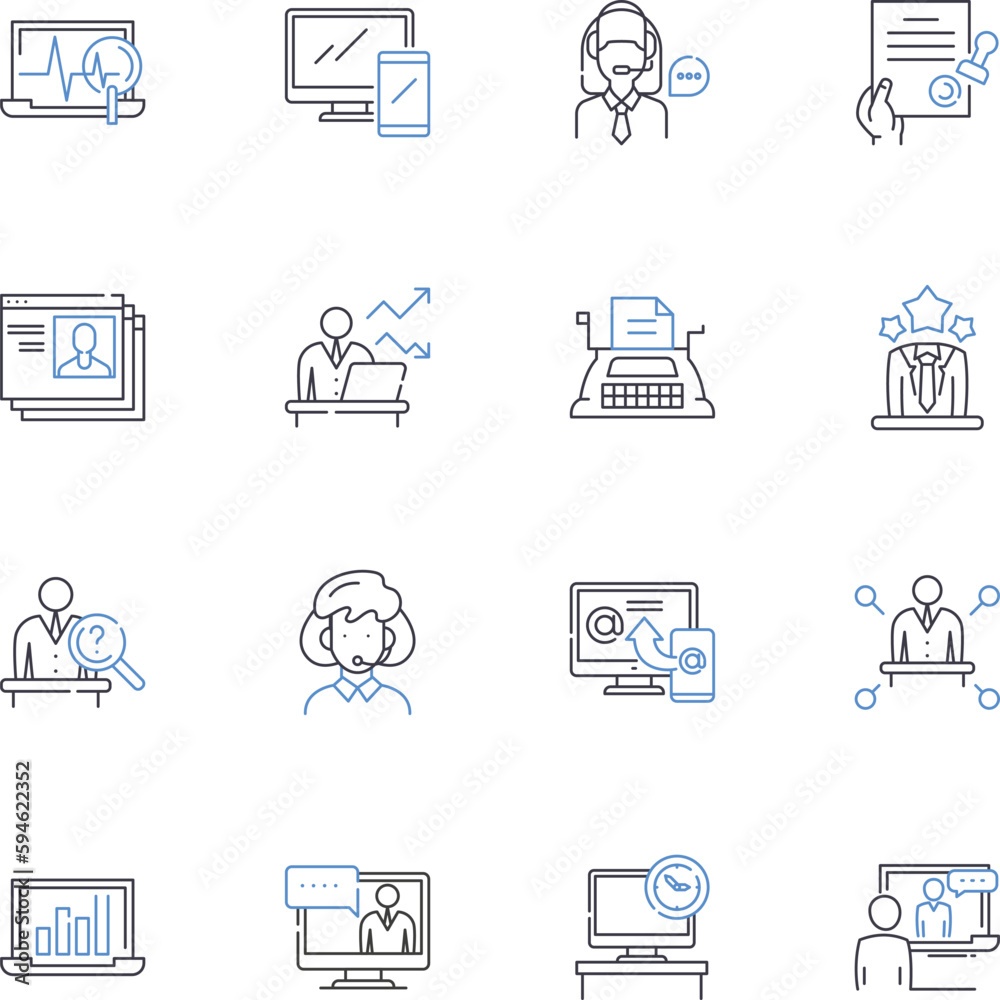 Procedure line icons collection. Operation, Surgery, Intervention ...