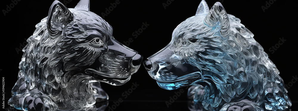animal, ice, glass, wolf, head, tattoo, vector, tiger, cat, wild ...
