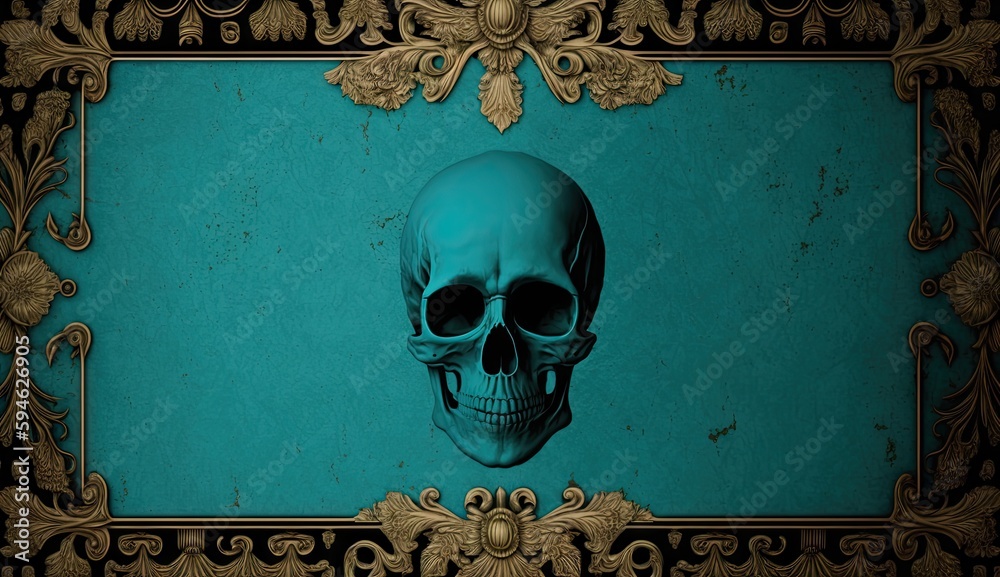 Skull Background in the Chic Adorned Socialite Style - Beautiful Skull ...
