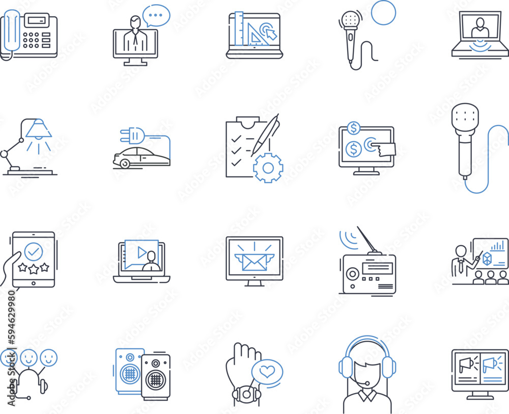 Programming Line Icons Collection Code Syntax Debugging Algorithm Logic Compilation