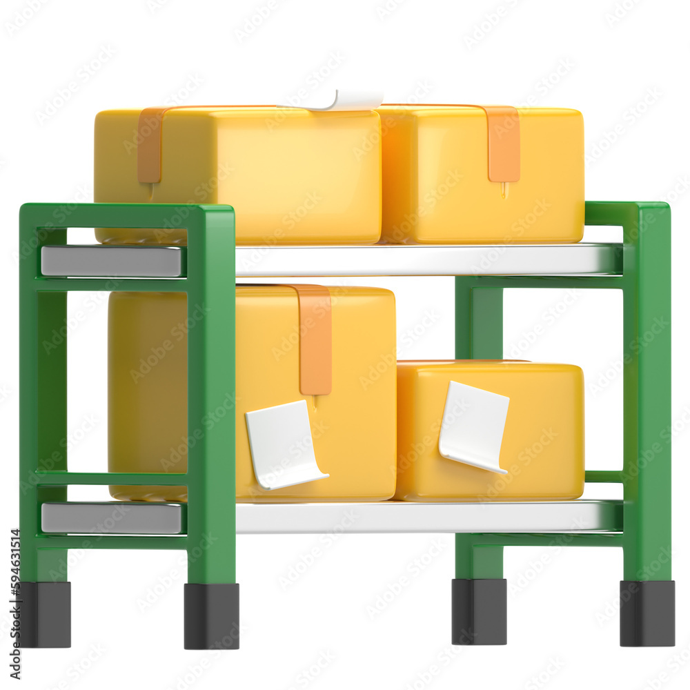 Package rack 3d icon Stock Illustration | Adobe Stock