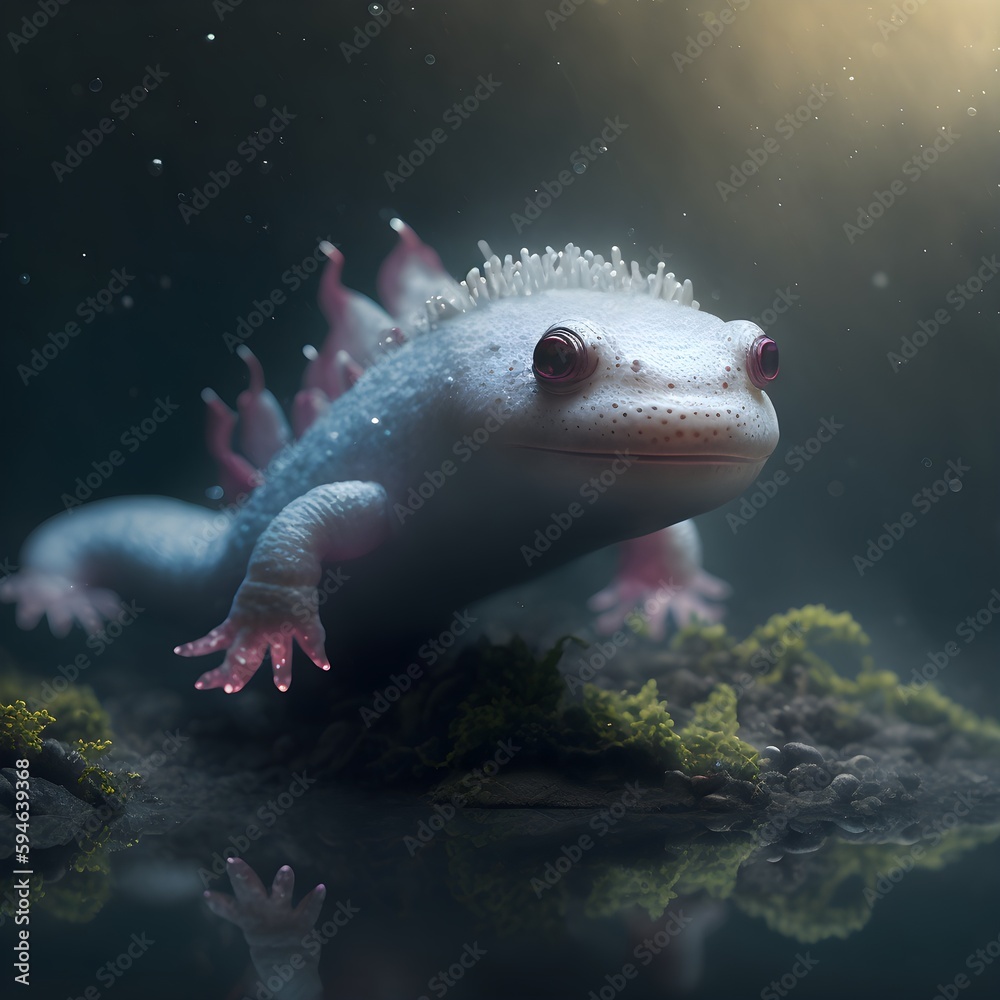 genius axolotl monster ultra realistic cinematic lighting volumetric ...