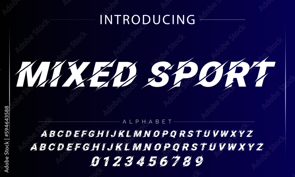 Vetor de Sport Modern Italic Alphabet Font. Typography urban style ...
