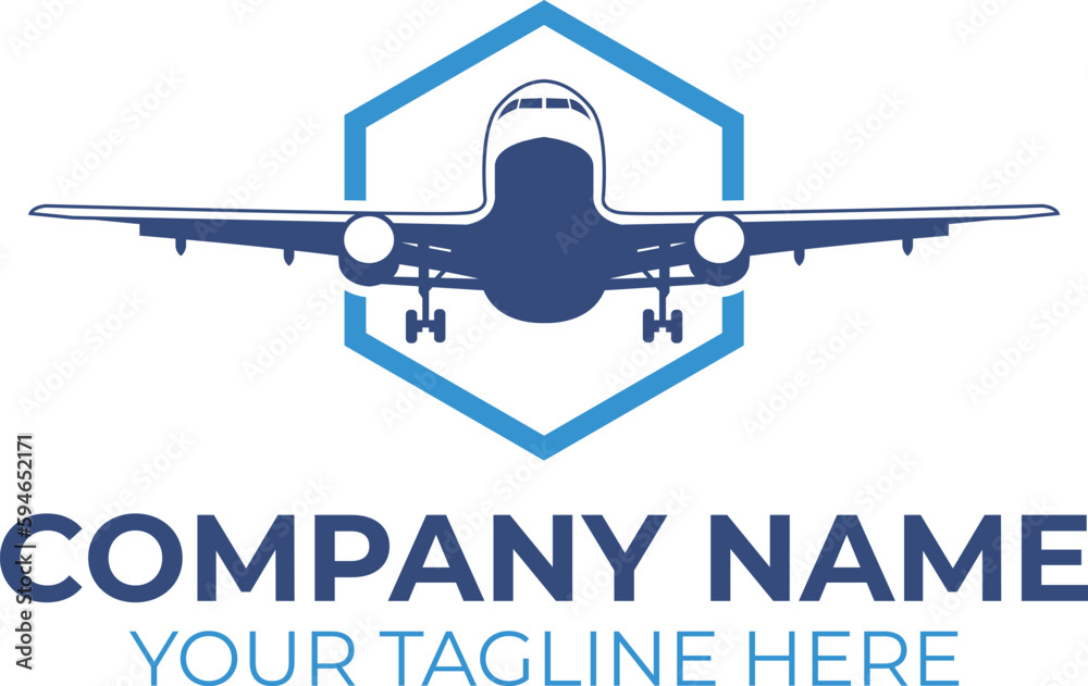 Airplane logistic logo, delivery logo, traveling logo, global freight ...