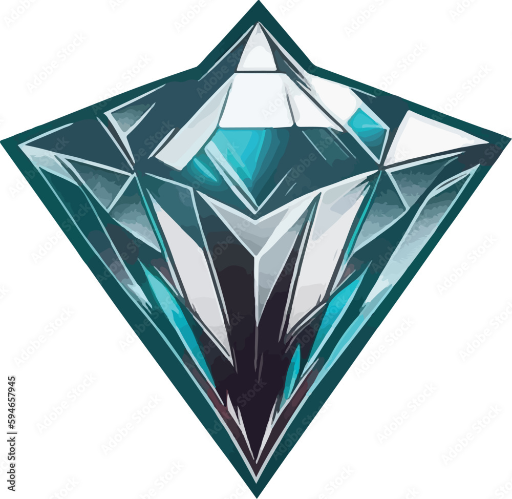 Diamond logo multicolor vector illustration isolated on white ...