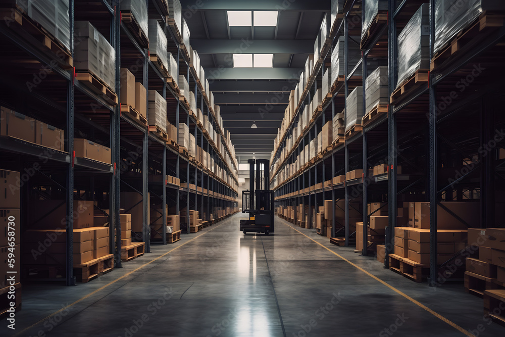 Forklifts for moving items in a commercial warehouse retail store ...