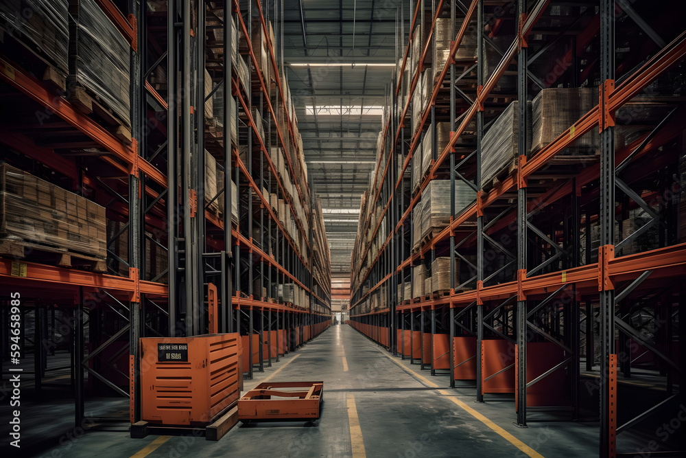 Forklifts for moving items in a commercial warehouse retail store ...