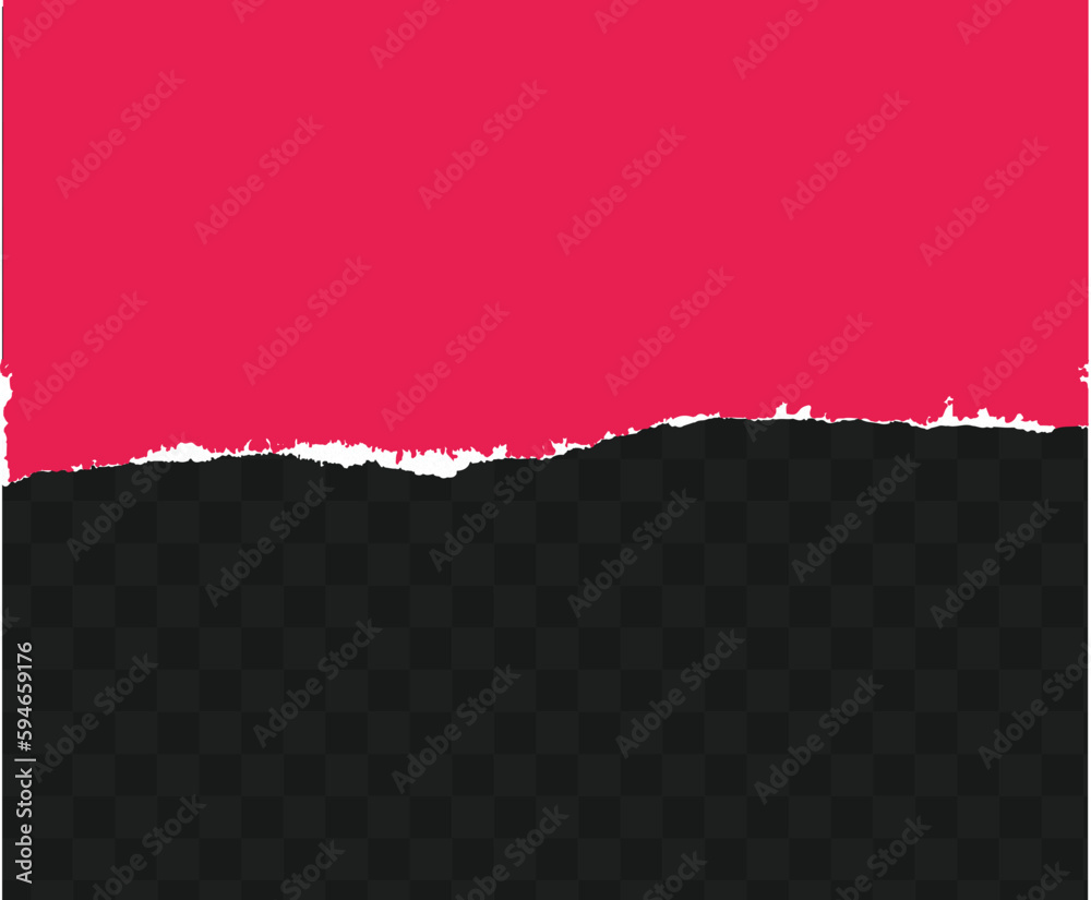 Pink vector realistic illustration of torn paper. Paper different ...