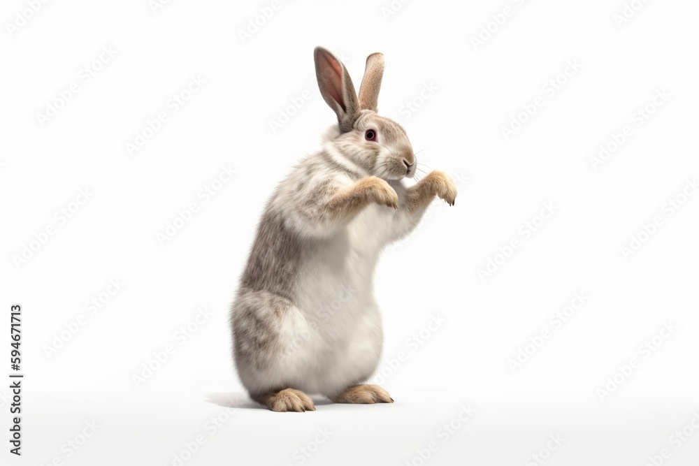 Get Your Groove On: Full Body Pose of Rabbit Dancing with Joy and ...