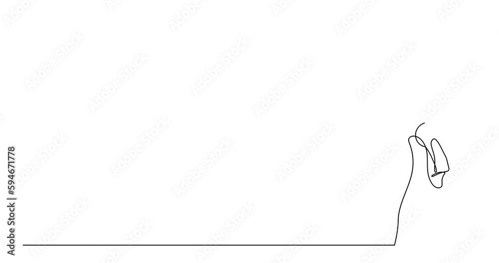 Hand holds question mark one line art animation,hand drawn asking sign ...