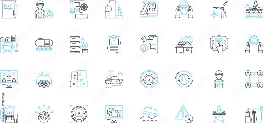 Production house linear icons set. Film, Studio, Video, Cinematography ...