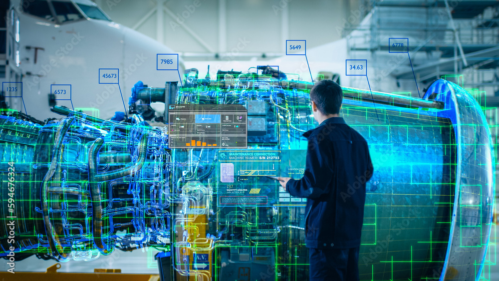 High-Tech Futuristic Technology Concept: Visualization Of Futuristic ...