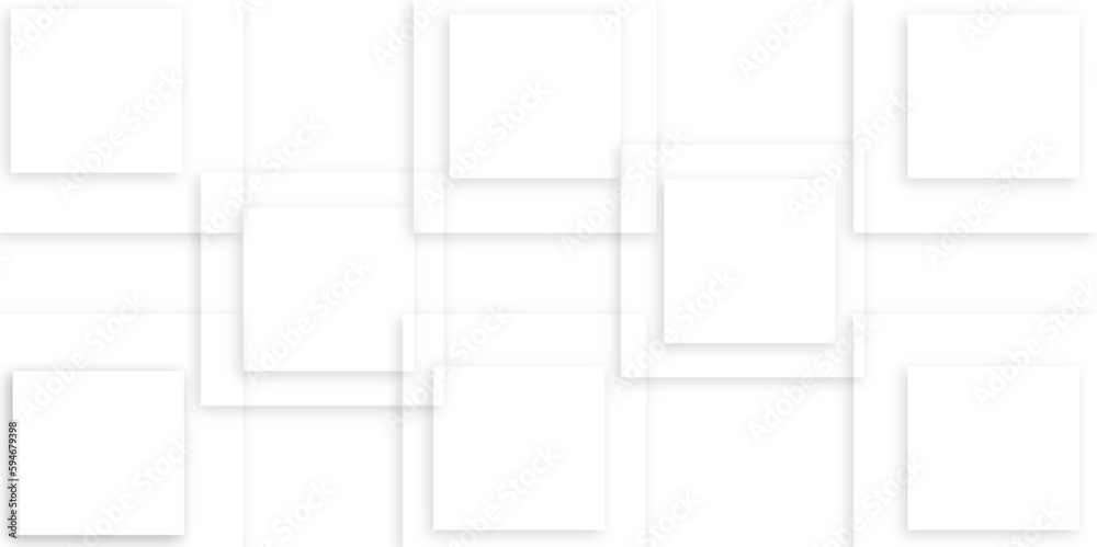 Abstract white and grey square lines and technology modern background ...