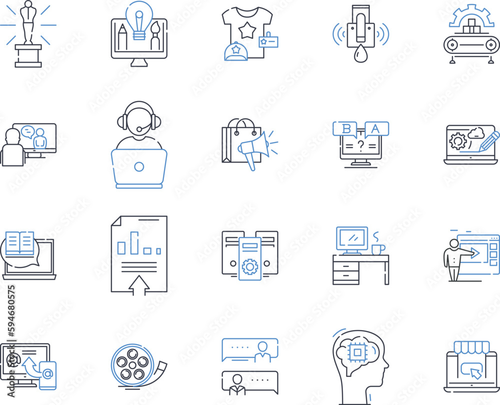 Fototapeta mapa świata dla dzieci Data platforms line icons collection ... Fototapeta mapa świata dla dzieci Data platforms line icons collection ...