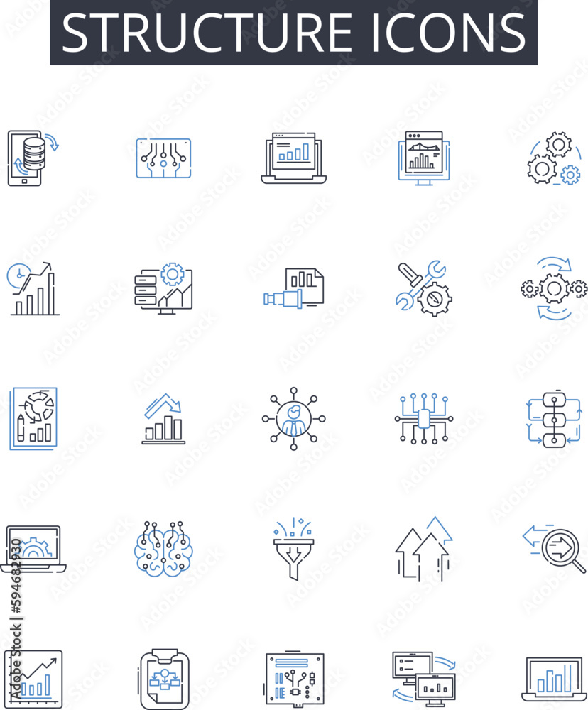 Structure icons line icons collection. Design Elements, Navigation ...