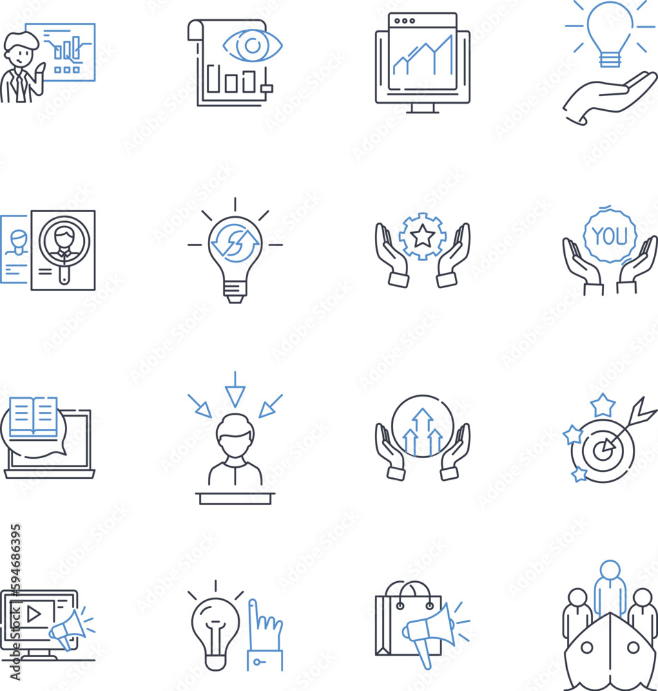 Augmented Reality line icons collection. Immersive, Interactive ... Augmented Reality line icons collection. Immersive, Interactive ...