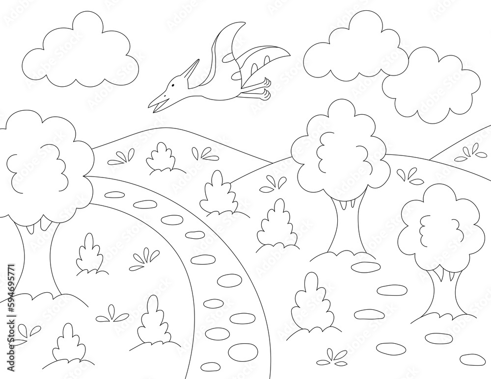 dinosaur coloring page, pteranodon. you can print it on 8.5x11 inch ...
