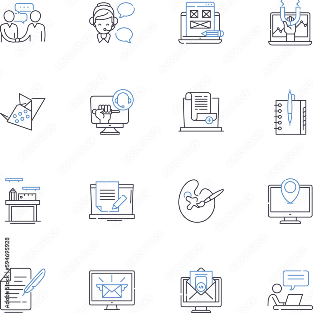Tutorial line icons collection. Steps, Guide, Lessons, Method ...