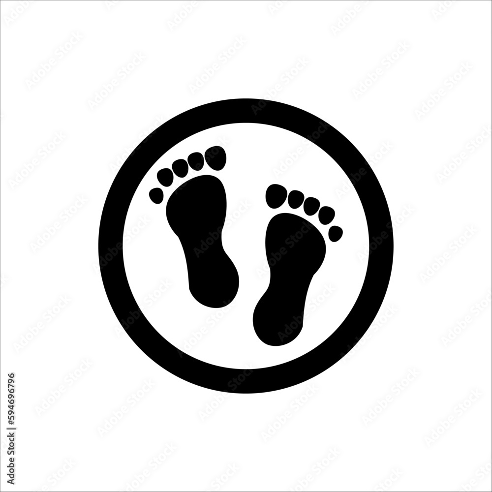Foot print icon. foot step icon for web and design. Vector illustration ...