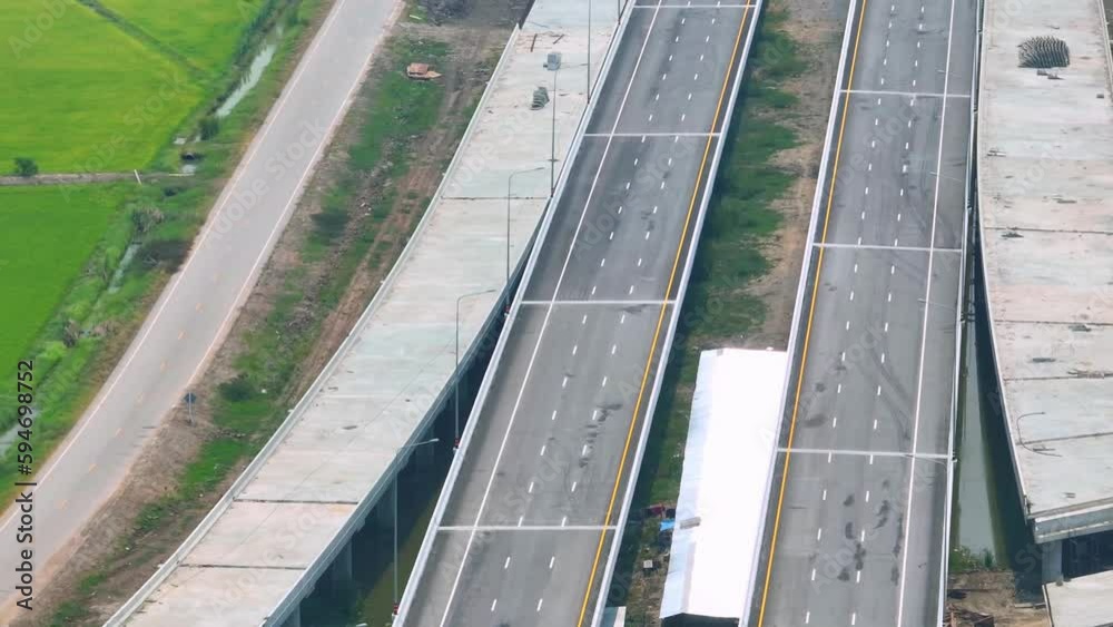 Motorways road construction site, The most prominent features of the ...