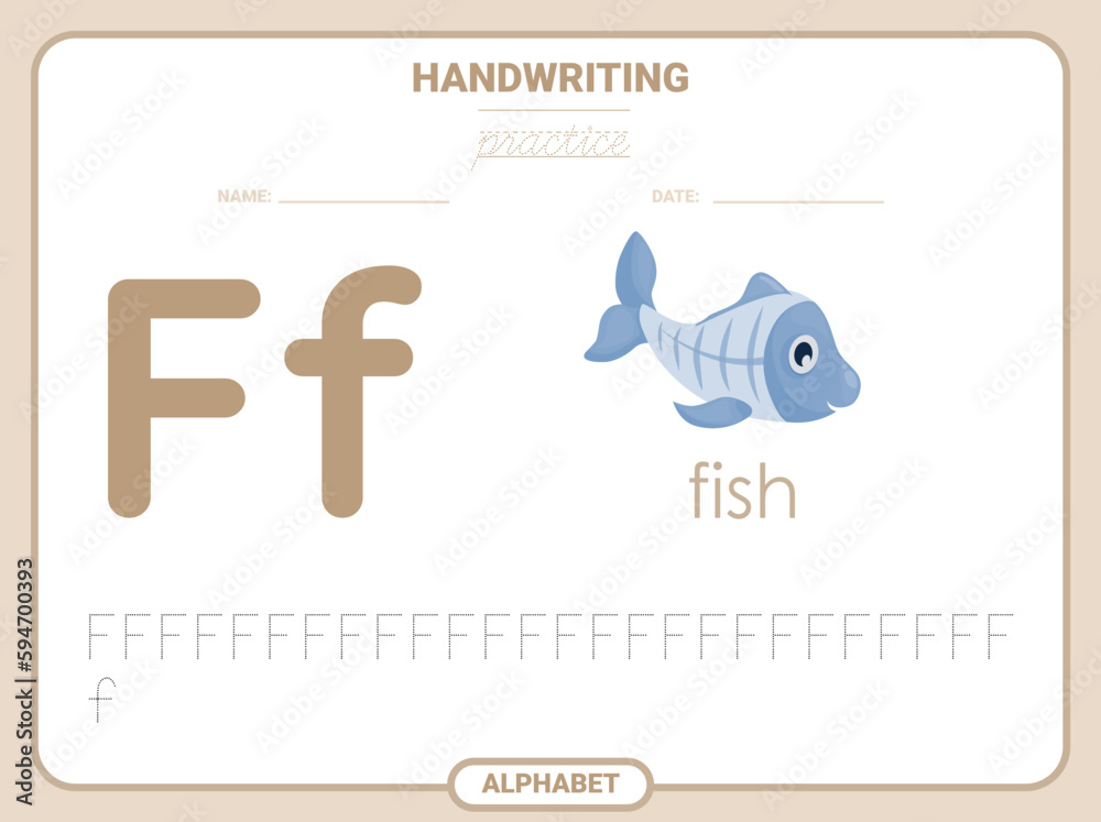 Alphabet tracing practice Letter F. Tracing practice worksheet ...