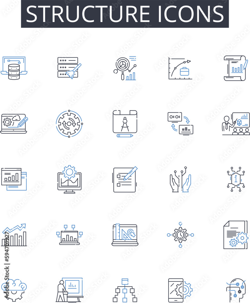 Structure Icons Line Icons Collection Design Elements Navigation