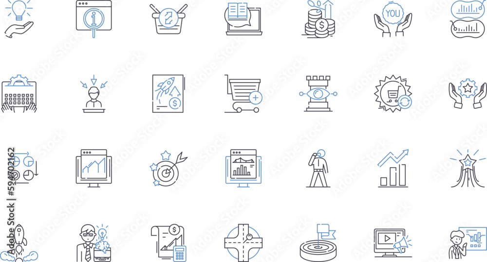 System And Structure Line Icons Collection Architecture Framework Infrastructure Design