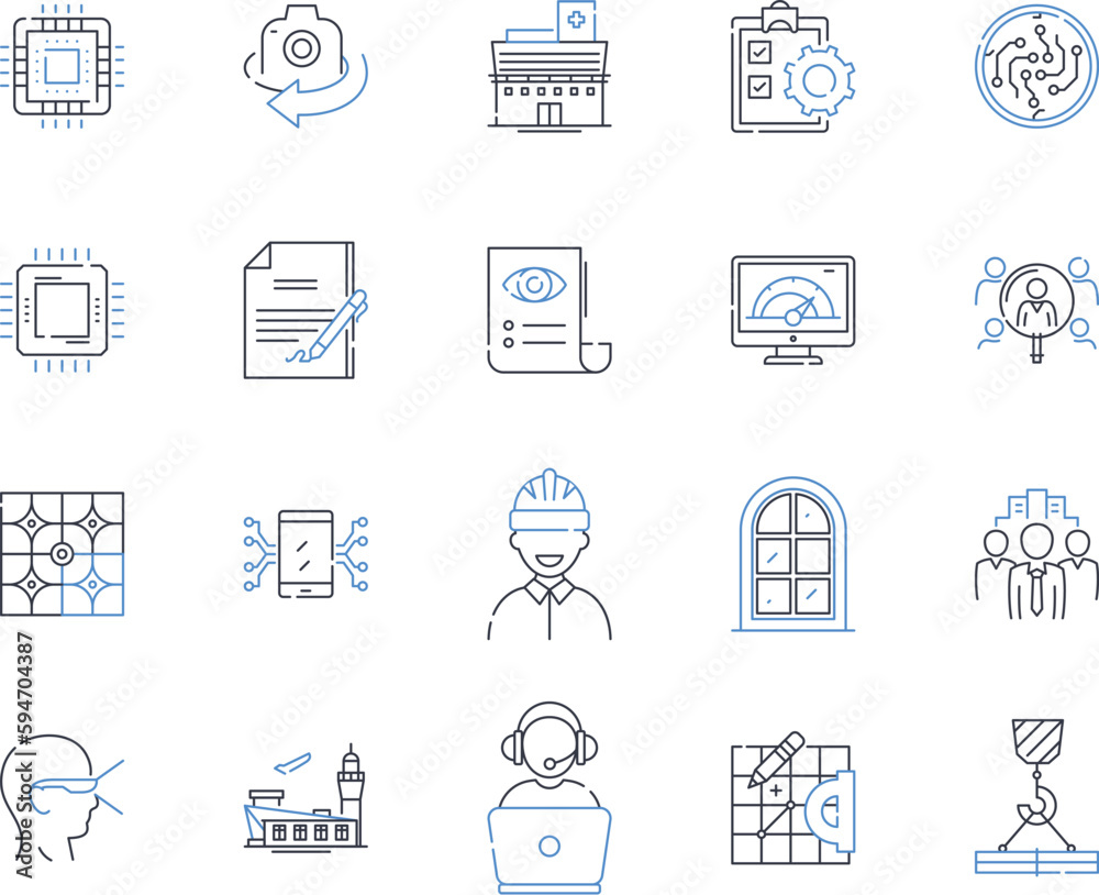 Masterful craftsmanship line icons collection. Skill, Precision ...