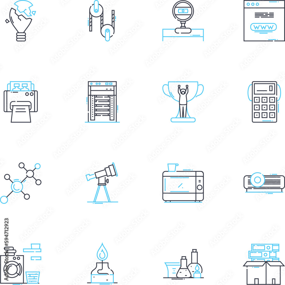 Ancient history linear icons set. Antiquity, Civilization, Monuments ...