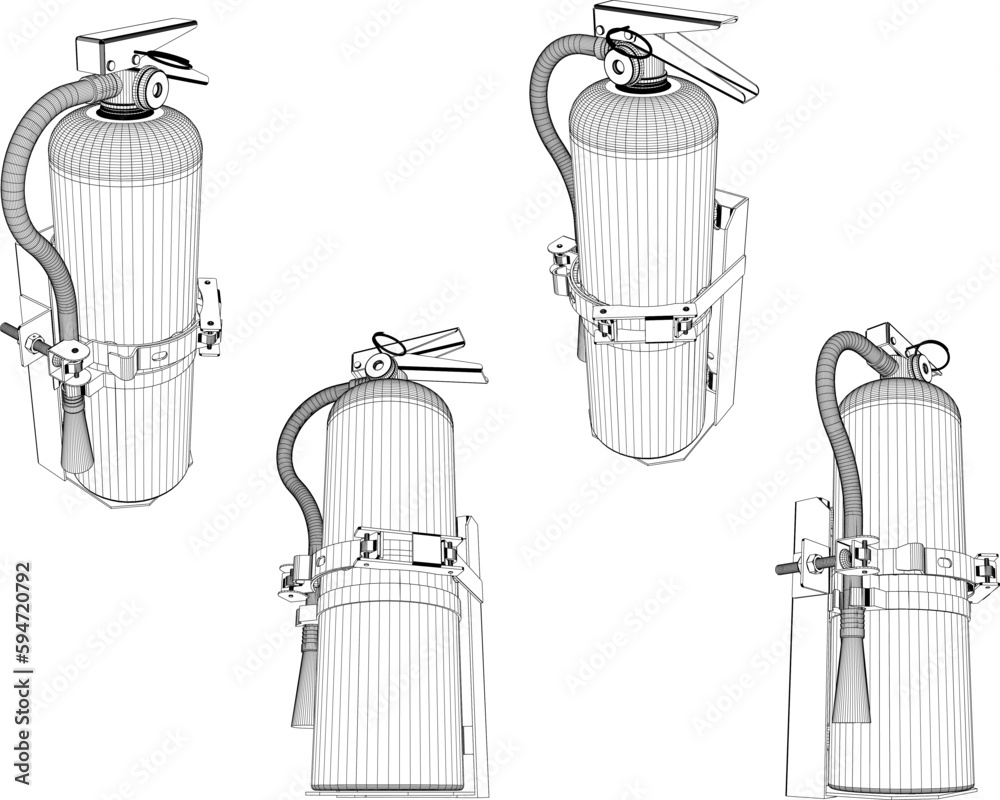 Vector sketch of fire extinguisher illustration Stock Vector | Adobe Stock