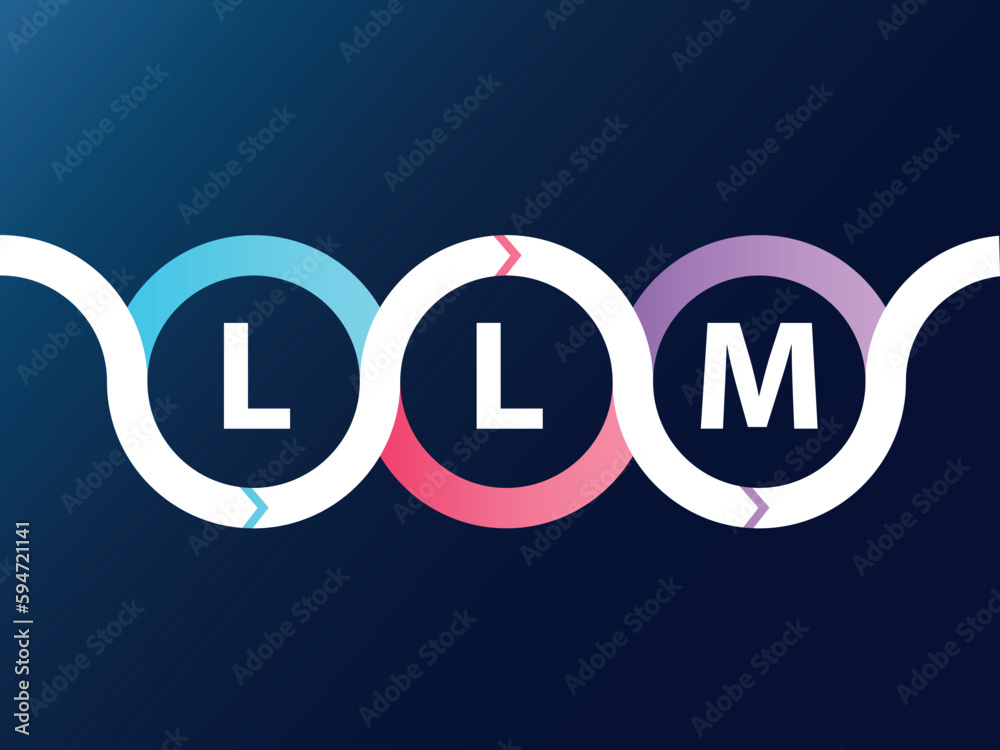 Vecteur Stock LLM (Large Language Model) text as vector illustration ...