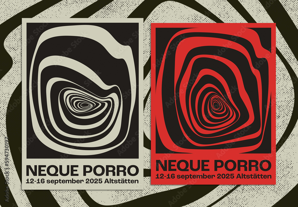 Abstract Psychedelic Poster Layout Stock Template | Adobe Stock