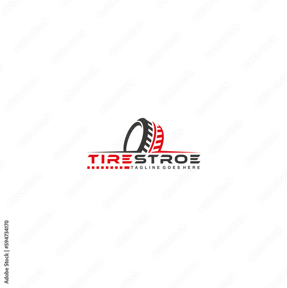 Tire logo, tire store logo design vector illustration. tire logo shop icons, car tire simple ...