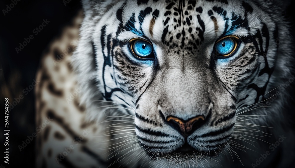 look of a white tiger with blue eyes, white tiger, generative AI, picture of a white tiger Stock ...
